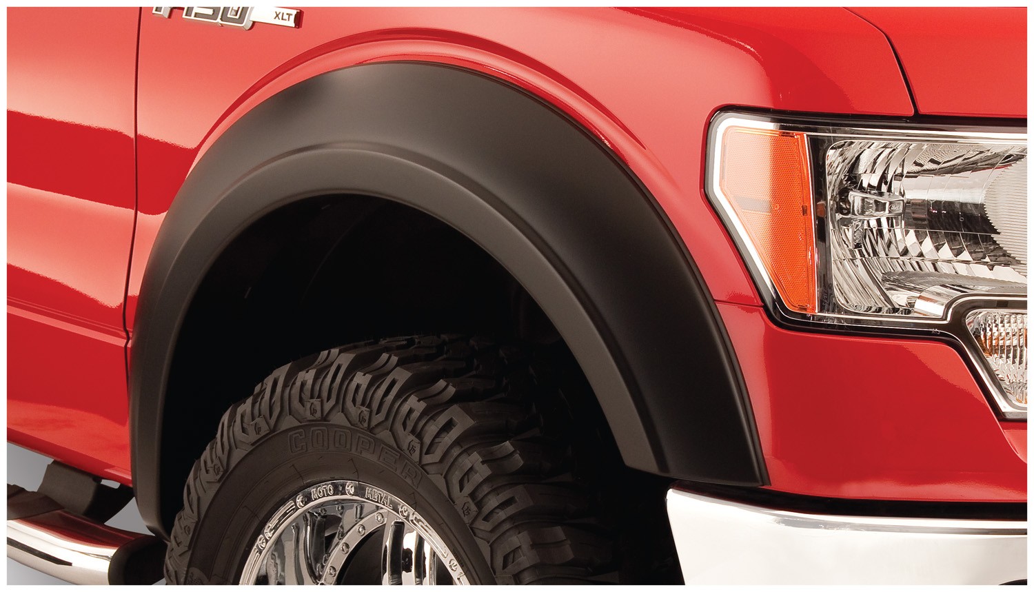 Bushwacker 20015-01 Black Extend-A-Fender Style Smooth Finish Front ...