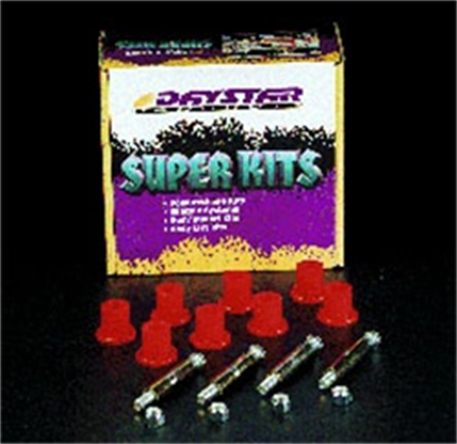 Greasable Bolt And Bushing Kit/Shackles Only; Black;